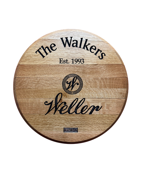 Whiskey Woodcraft Custom Engraved Barrel Head – Buffalo Trace Distillery